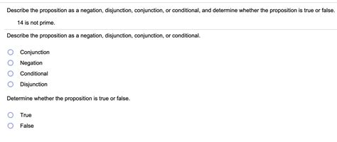 Solved Describe The Proposition As A Negation Disjunction
