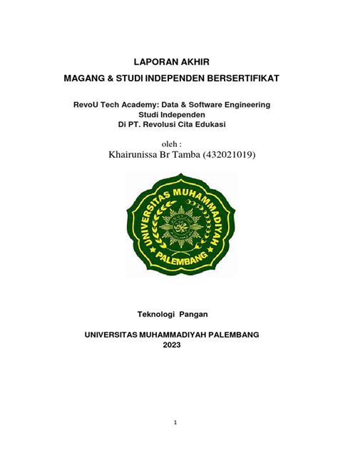 Laporan Akhir Msib Studi Independen Revou Pdf