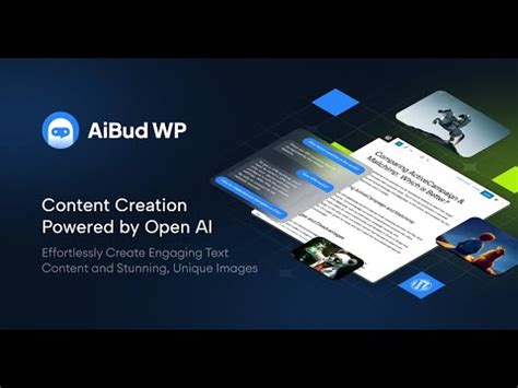 AiBud WP ChatGPT, OpenAI, Content & Image Generator WordPress plugin - YouTube