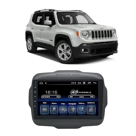 Central Multimídia Jeep Renegade Pcd 2015 A 2020 Caska 9 Polegadas Full Glass Big Screen