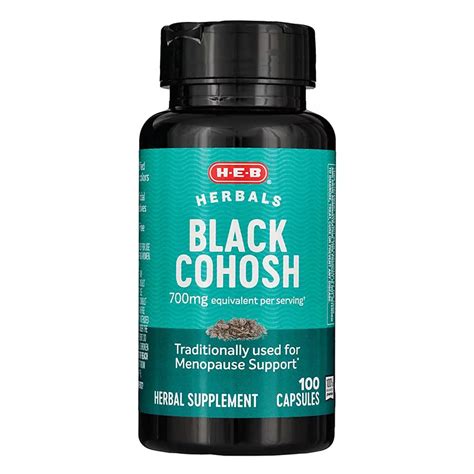 H E B Black Cohosh Herbal Supplement Capsules 540 Mg Shop Vitamins