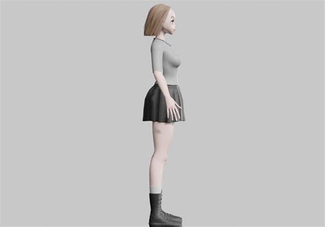 3d Anime Cartoon Girl V32793 Turbosquid 2281716