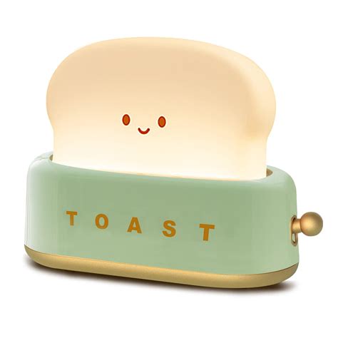 Minkurow Desk Decor Toaster Lamprechargeable Small Lamp With Smile