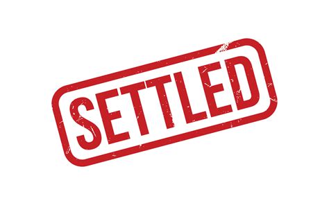 Settled Rubber Stamp Seal Vector 23104453 Vector Art At Vecteezy