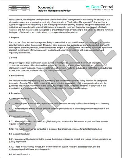 Iso 27001 Incident Management Policy Iso 27001 Incident Management Policy