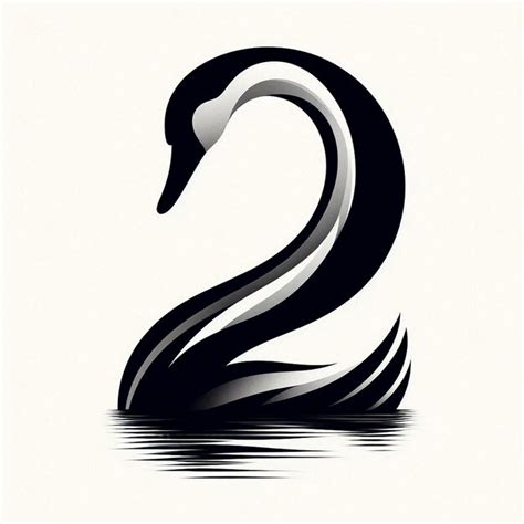 A Black And White Picture Of A Number 2 Premium Ai Generated Image