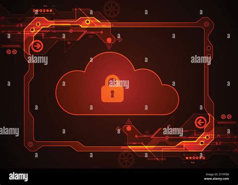 Abstract Security Cloud Technology Background Illustration Vector