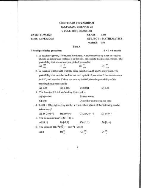 Ct 2 Math Pdf