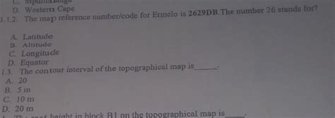 Solved • ﻿the Map Reference Number Code For Ermelo Is