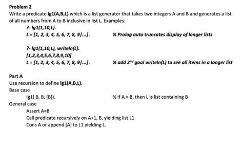 Solved Problem 2 Write A Predicate Lg1abl Which Is A