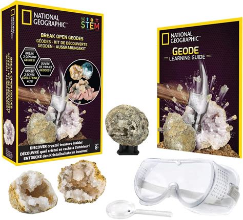 National Geographic Crack Open 2 Geodes And Explore Crystals Amazon