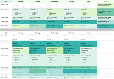 Oshc Weekly Program Planner In 2024