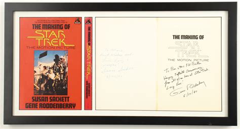 Gene Roddenberry And Susan Sackett Signed The Making Of Star Trek The