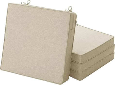Ottowood Outdoor Chair Cushions Set Of 4 Beige 19 X 19 Waterproof