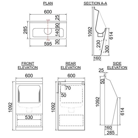 Grp Urinal Troughs Floor Standing Design