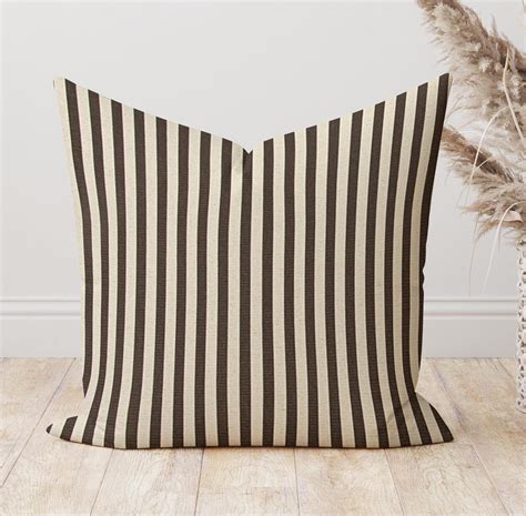 That Dutch Girl Chestnut Brown And Beige Stripe Pillow Cover Wayfair