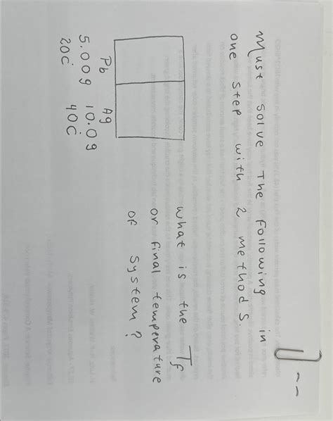 Must Solve The Following One Step With 2 ﻿method