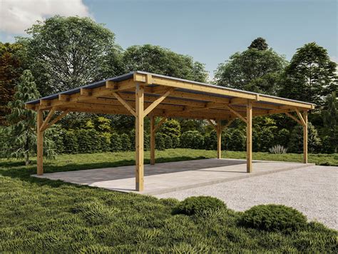 4 Car Carport Plans 18 X 36 Lean To Pavilion Etsy