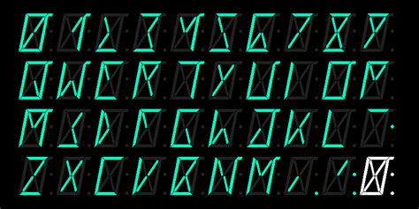 8 segment alphanumeric display capital letter‒based except for 「h」 and