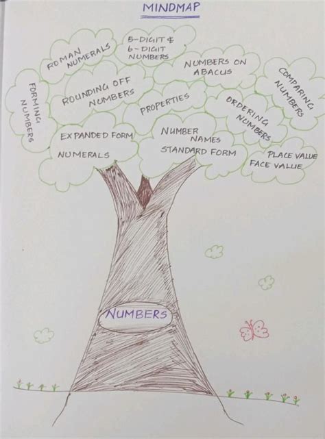 Mind Map Of Numbers Mind Map Math Numbers