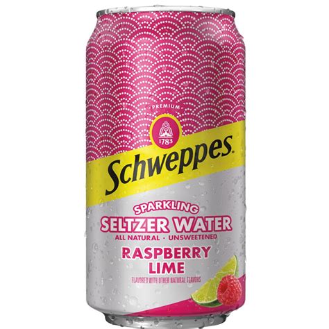 Raspberry Lime Sparkling Water Beverage Schweppes Jitco