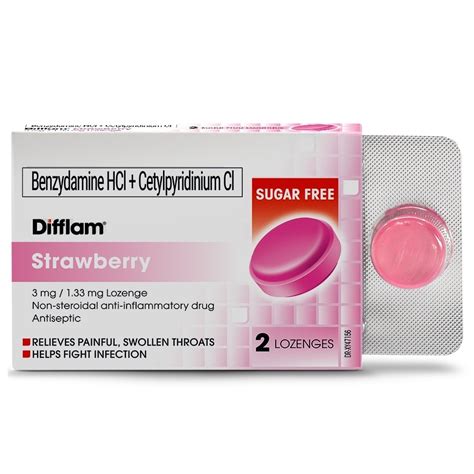 Difflam Benzydamine Hci Cetylpyridinium Cl 3mg133 Mg 2 Lozenges