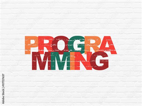 Programming Concept Programming On Wall Background Stock Illustration Adobe Stock