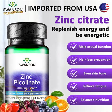 Swanson zinc picolinate capsules adult zinc supplementation trace ...