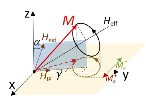 Figure S5 Schematic Illustration Of The Precession Of The Magnetic