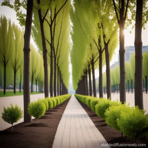 Trees Planted Alongside The Building Prompts Stable Diffusion Online
