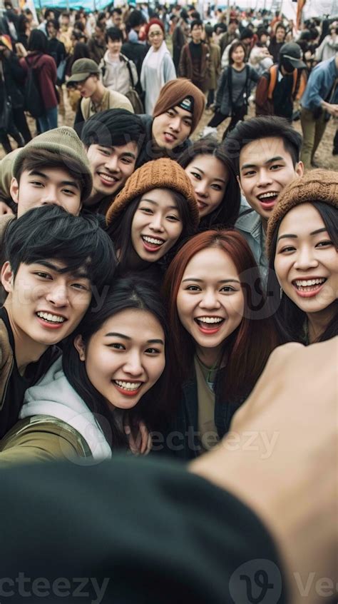 Asian Group Selfie