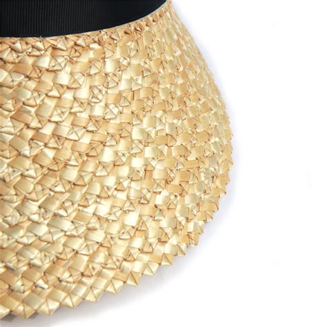 Badu Bg Нов дизайн Сламена слънчева шапка с дълга панделка за жени Модни плажни шапки с голям