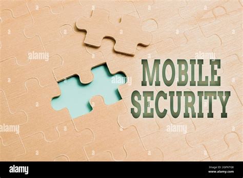 Conceptual Caption Mobile Security Business Idea Efforts To Secure Data On Mobile Devices Such