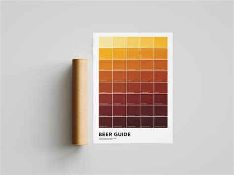 Beer Styles Guide Print Srm Color Chart Beer Lover T Etsy