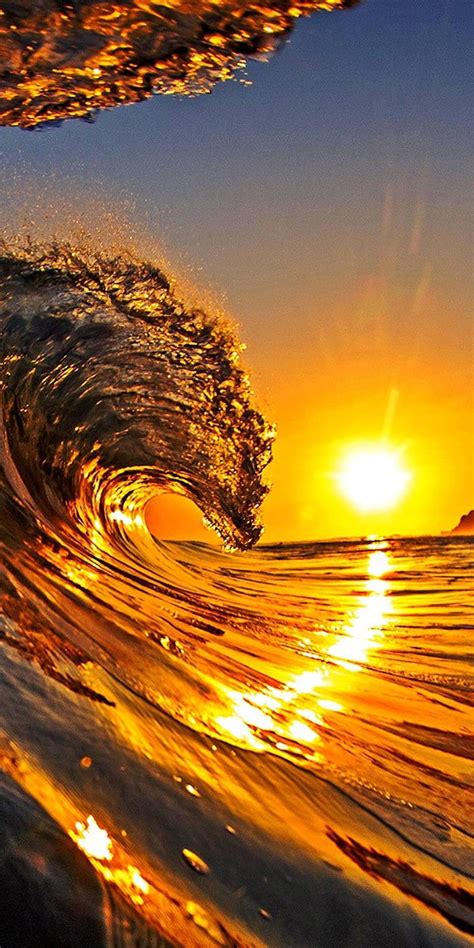 Ocean Waves Sunset Wallpaper Ocean Waves Hd Nature 4k Wallpapers