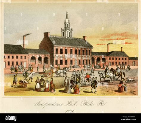 Independence Hall In Philadelphia While The Continental Congress Met To