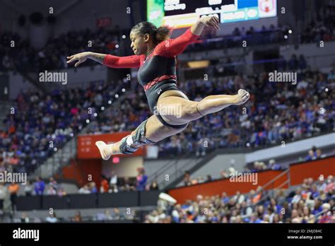 Georgias Naya Howard Competes On The Beam During An Ncaa Gymnastics