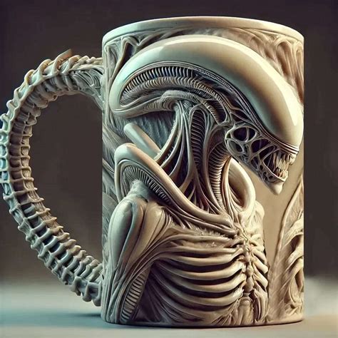 Mugs Alien Xenomorph Coffee Or Beer Mug Made Of Cast Resin And