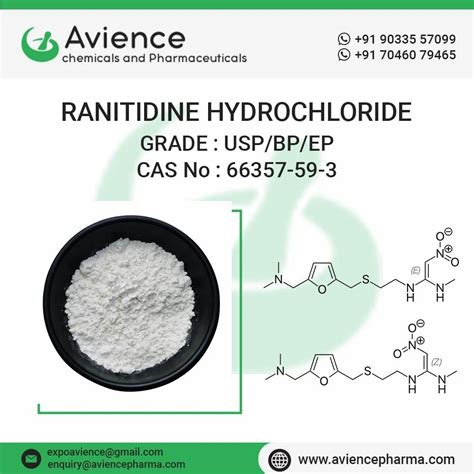 Ranitidine Hydrochloride Api At ₹ 1400 Kg Katargam Surat Id 2852404355862