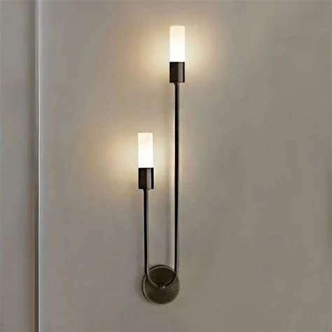 Luna Double Wall Light Black Gold Or Silver Led Wall Lamp Jasmine