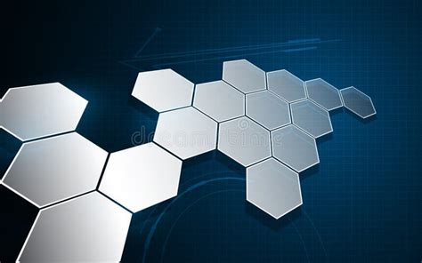 Abstract Hexagon Pattern Molecular Sci Fi Scientific Design Tech