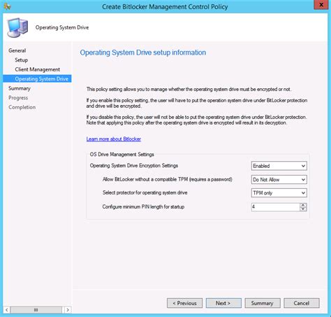 On Premises Bitlocker Management Using System Center Configuration Manager System Center