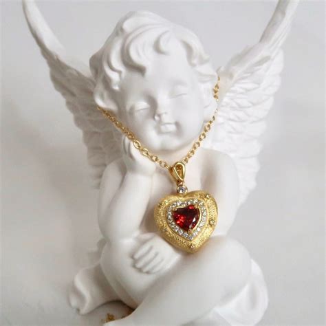 Garnet Heart Etsy
