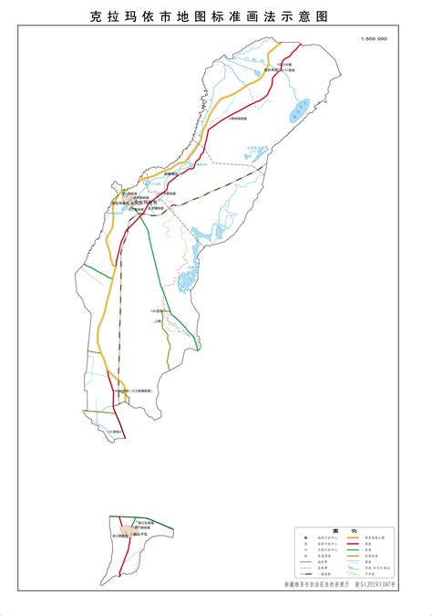 克拉玛依标准地图（线划版） 克拉玛依市地图 地理教师网