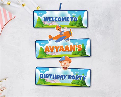 Blippi Customized Door Poster Birthday Party Themes Online Party Supplies India