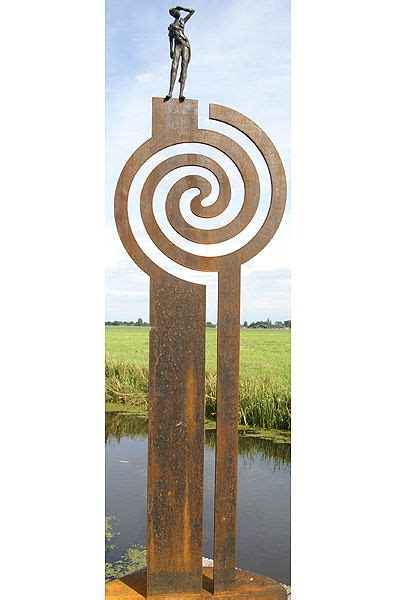 Uitzicht Door Inzicht Metalen Tuinbeelden Tuin Beeldhouwkunst Metalen Tuinkunst