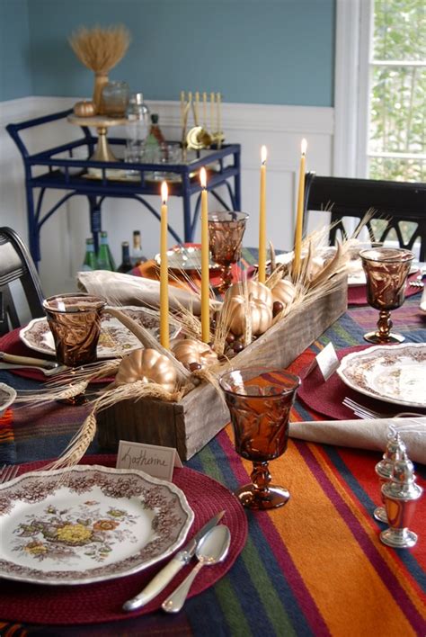 One Rustic Thanksgiving Table Two Centerpiece Ideas Pender And Peony