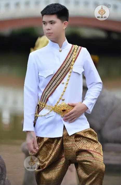 Thai Traditional Dress Men Thai Tradition Men Dress Silk Wedding