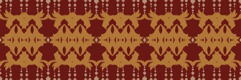 Ikat Border Tribal African Seamless Pattern Ethnic Geometric Ikkat