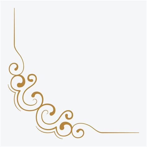 Gold Corner Border Vector Art Icons And Graphics For Free Download